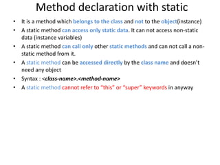 Closer look at classes | PPTX | Programming Languages | Computing