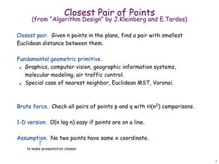 ClosestPair_Kleinberg_and_Tardos.pptx_enjoy | PPT | Computing | Technology & Computing