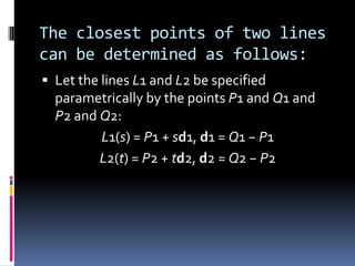 Closest point on line segment to point | PPTX