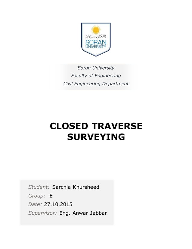 Closed Traverse Surveying - Report | DOCX