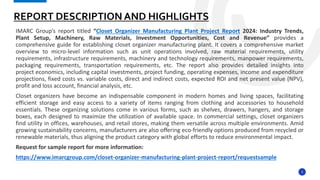 Closet Organizer Manufacturing Plant Project Report.pptx