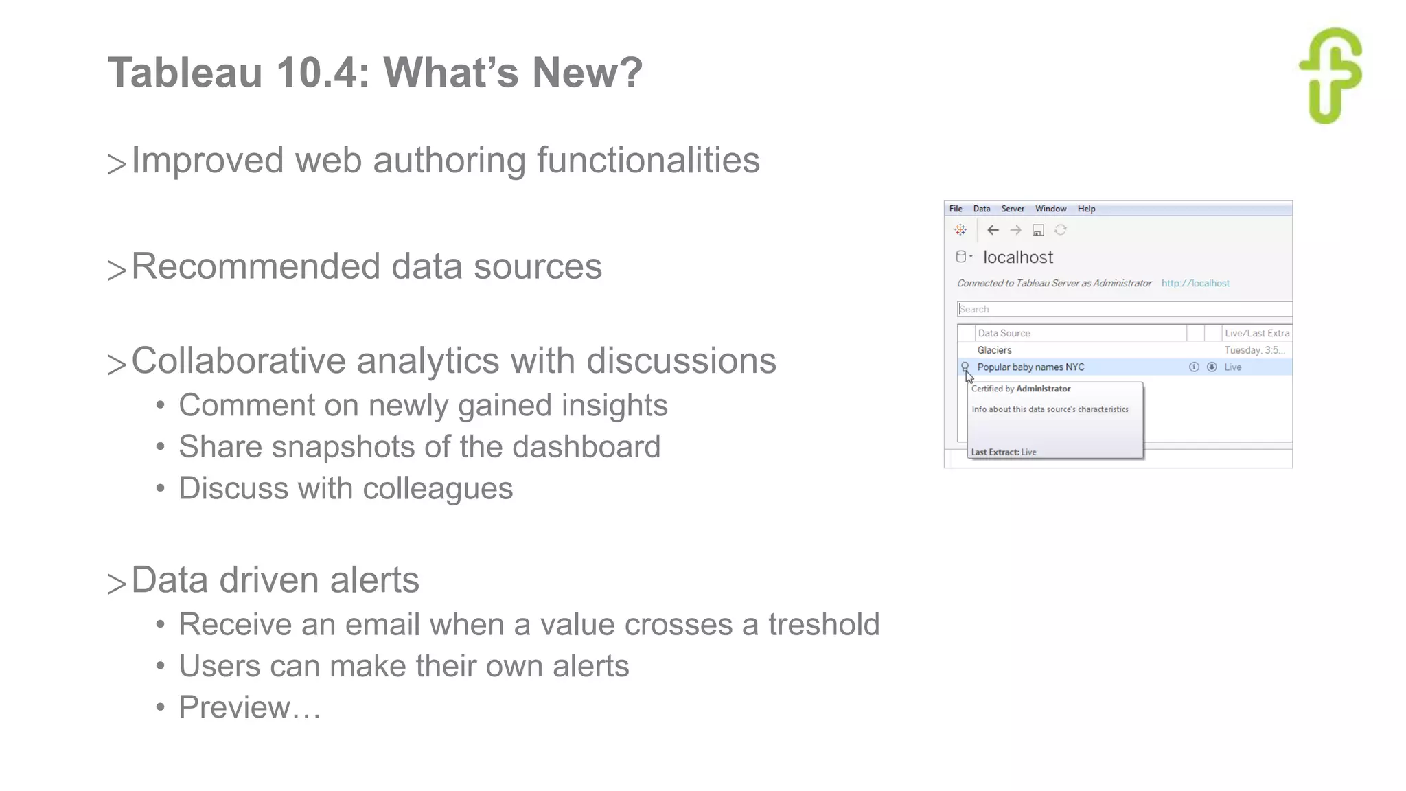 Close up tableau roadmap | PPT