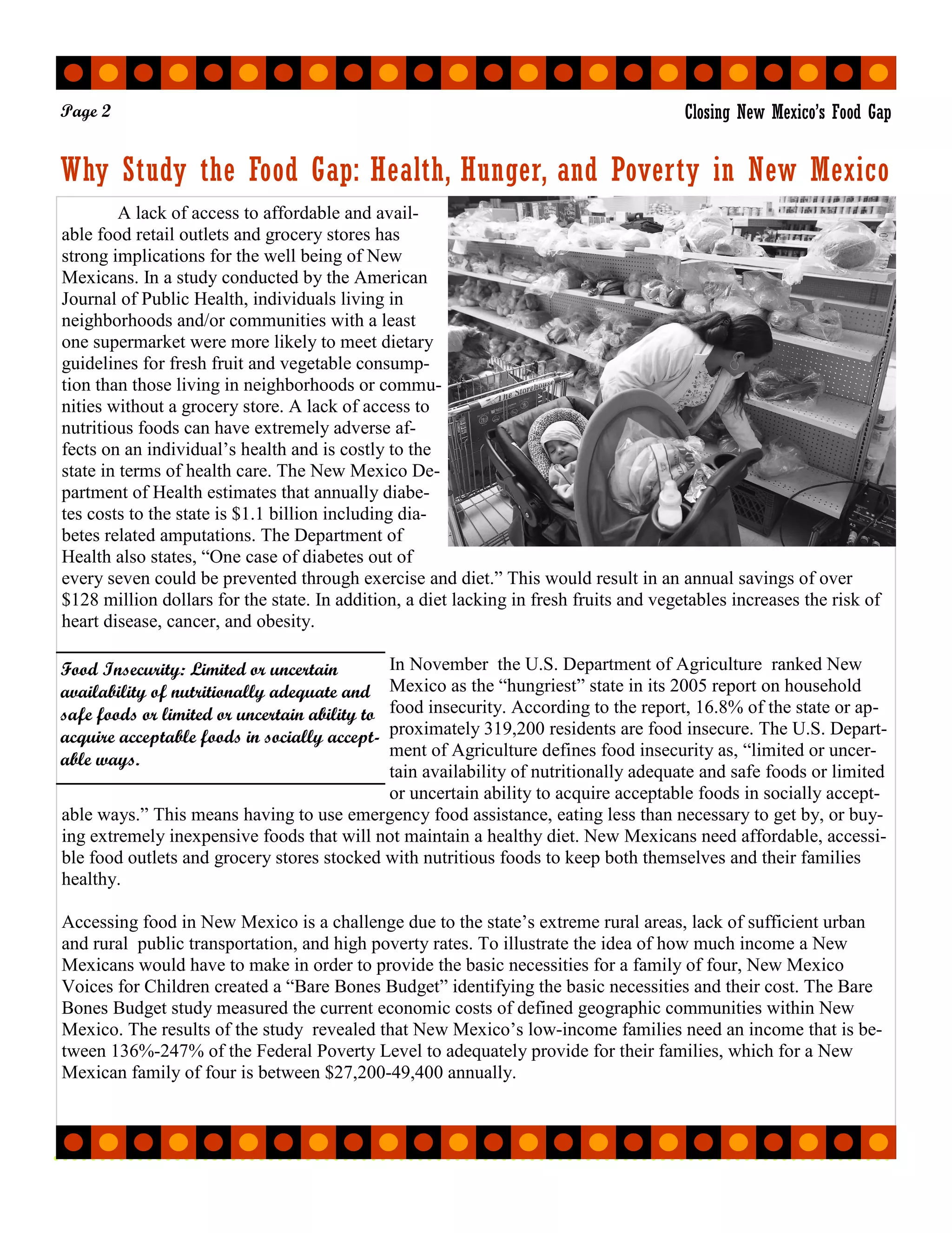 Closing New Mexico’s Food Gap | PDF