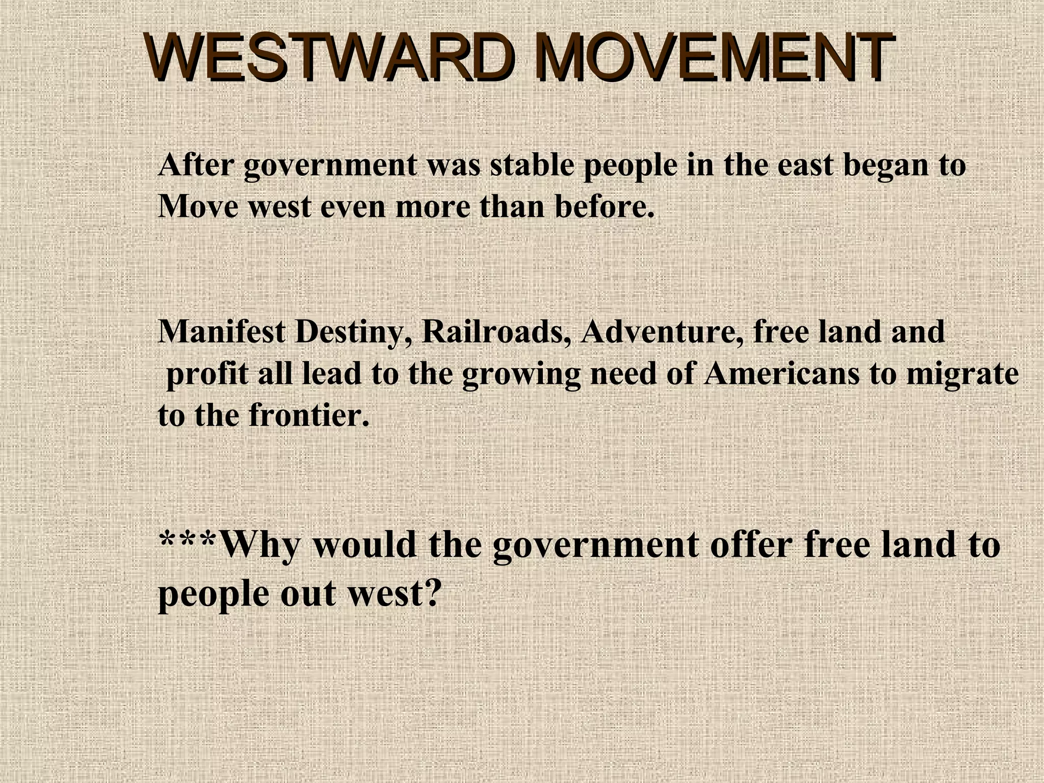 Closing The Western Frontier | PPT