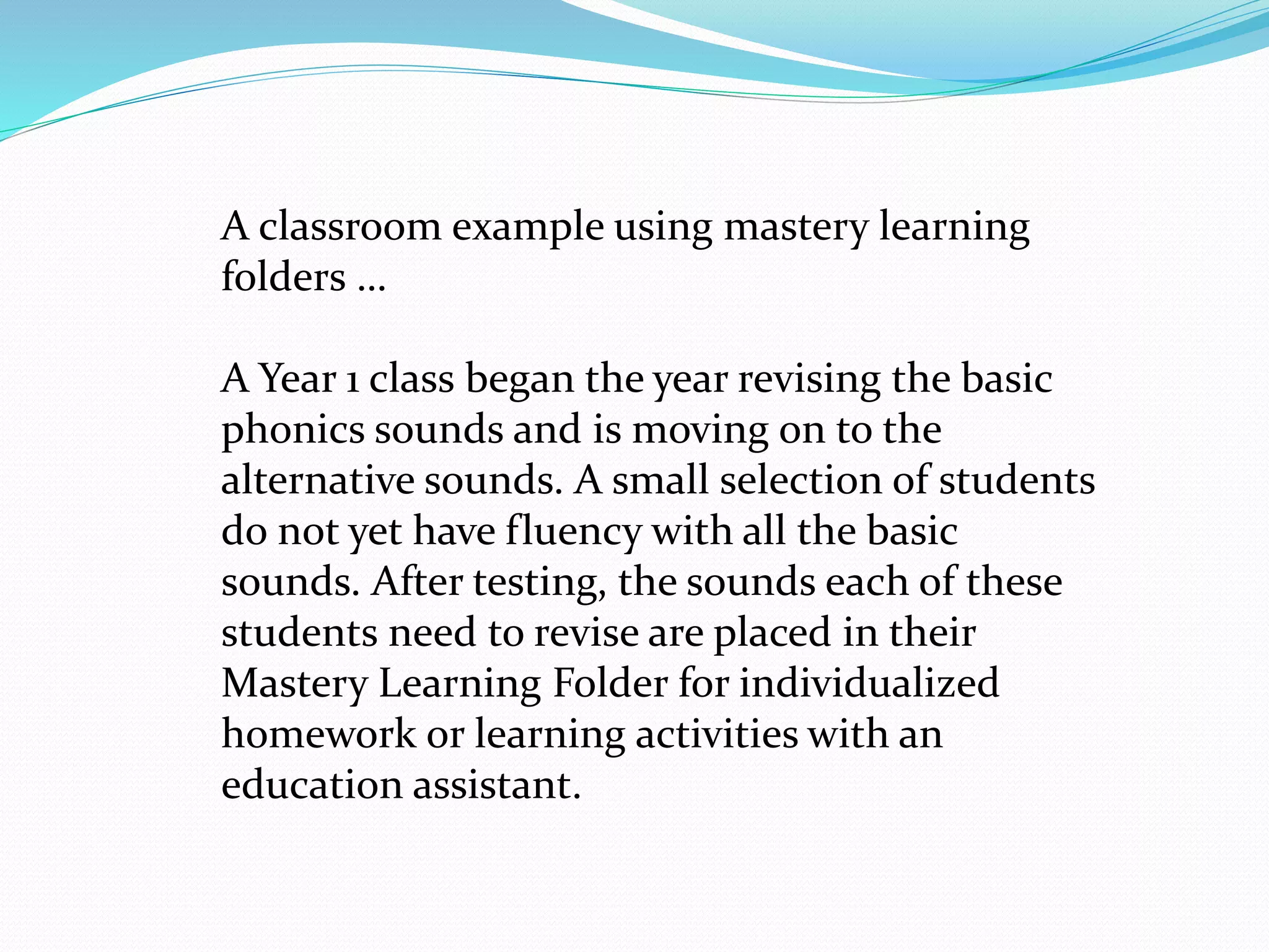 Mastery Learning | PPTX