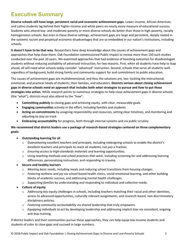 Closing achievement gaps_in_diverse_and_low-poverty_schools | PDF