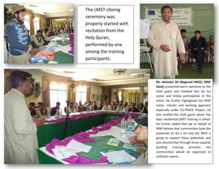 Closing ceremony of Leadership Management Skill training Swat. | PDF