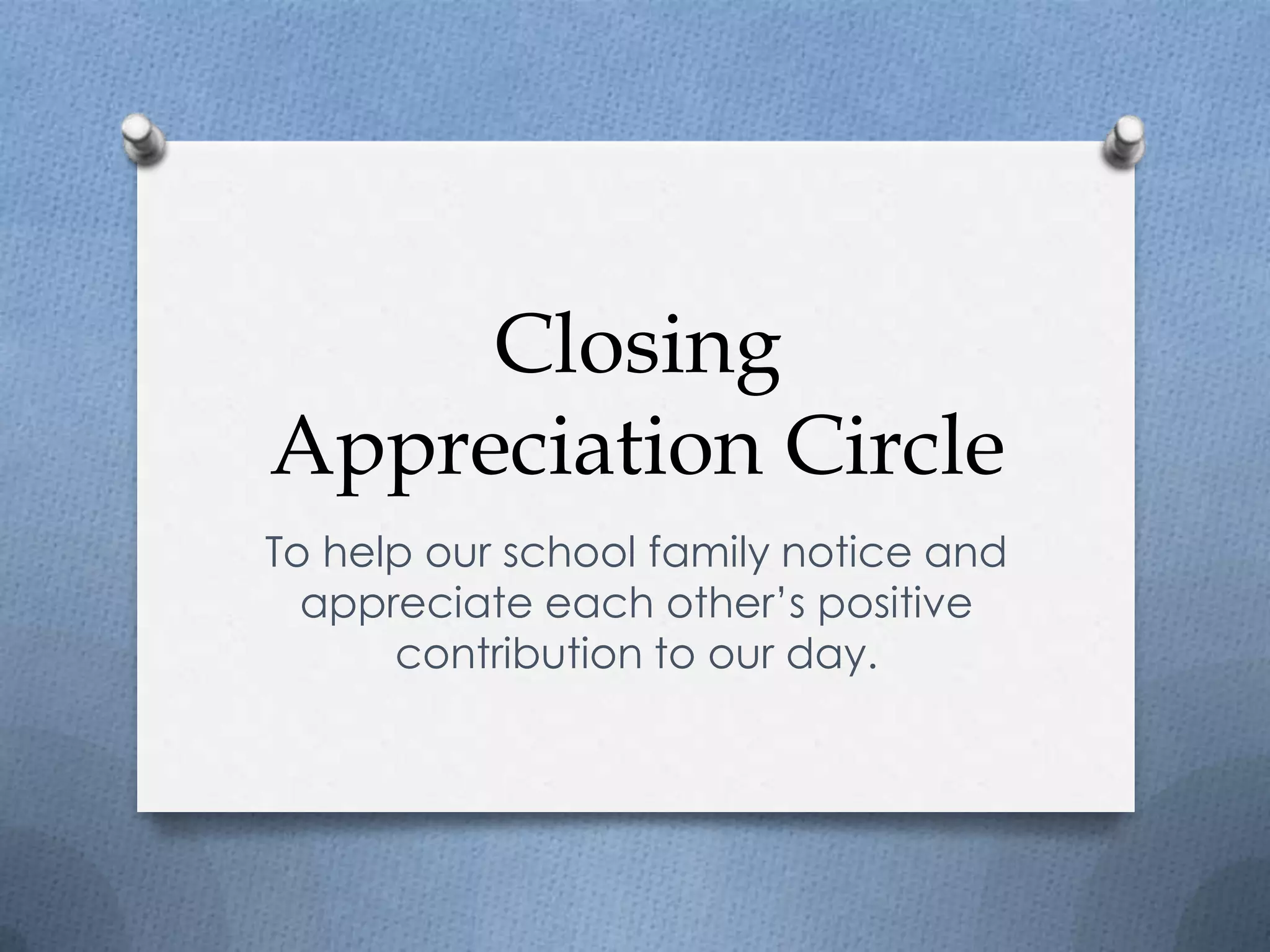 Closing circle | PPT