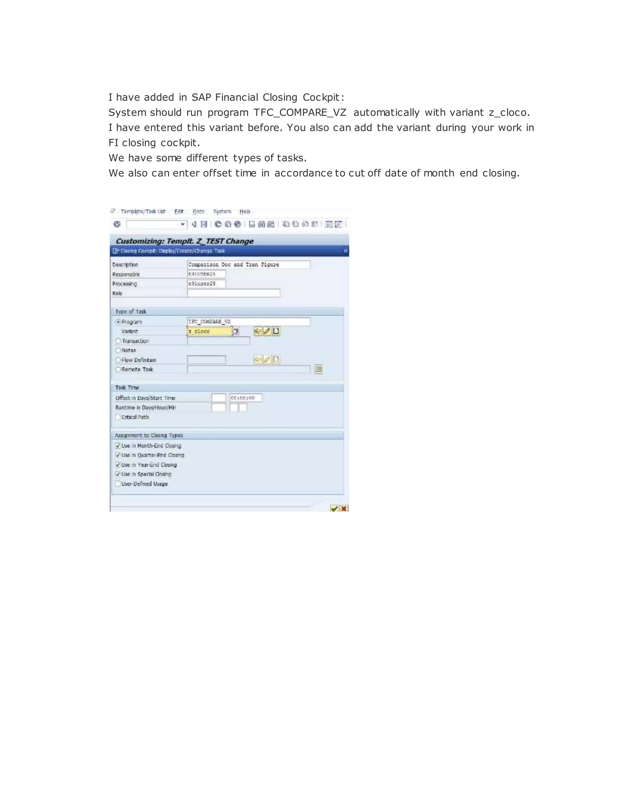 Closing cockpit configuration document | DOCX