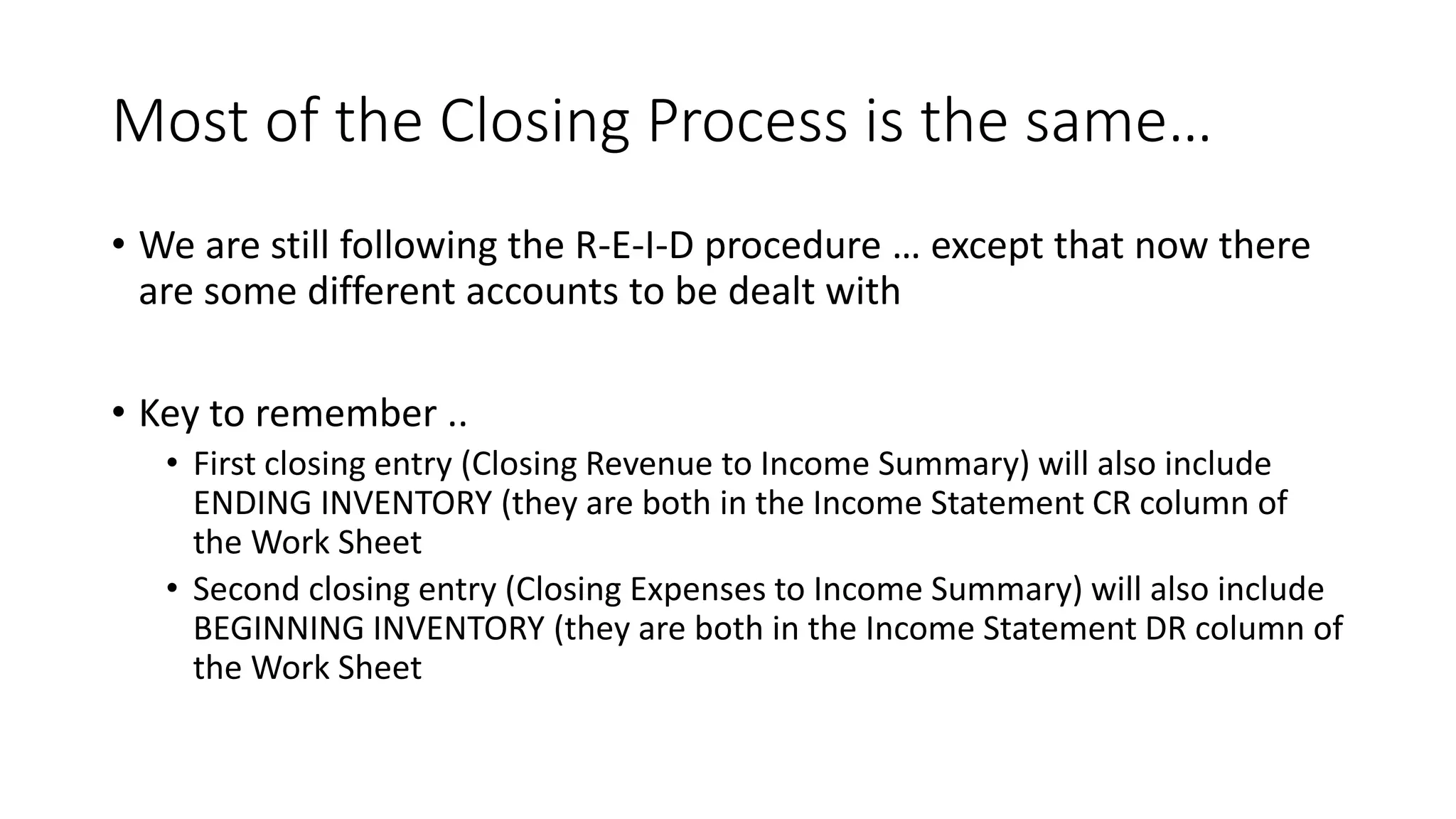 Closing Entries for Merchandising Businesses | PPTX