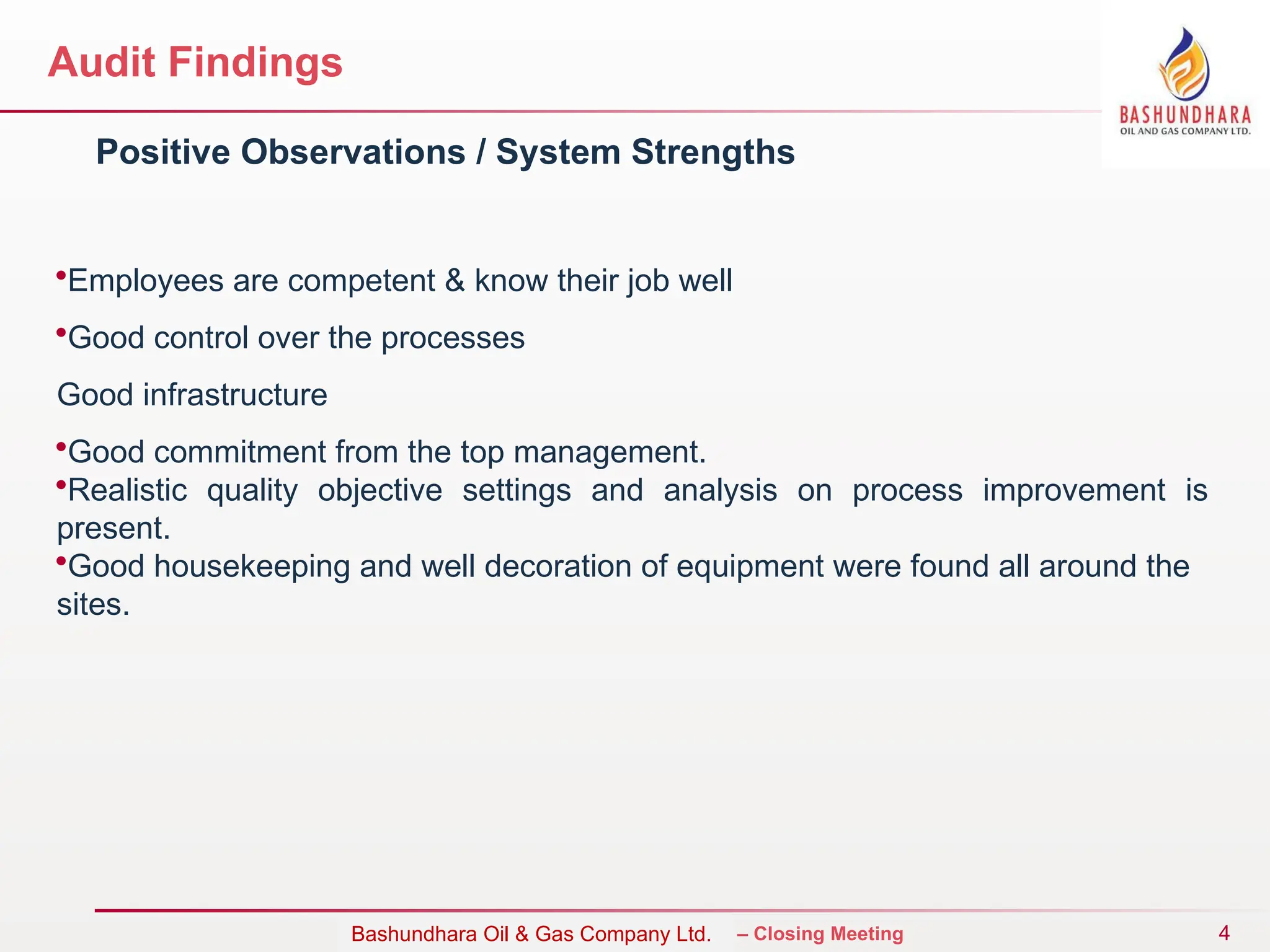 Closing Meeting Presentation for Conducting Audit | PPT