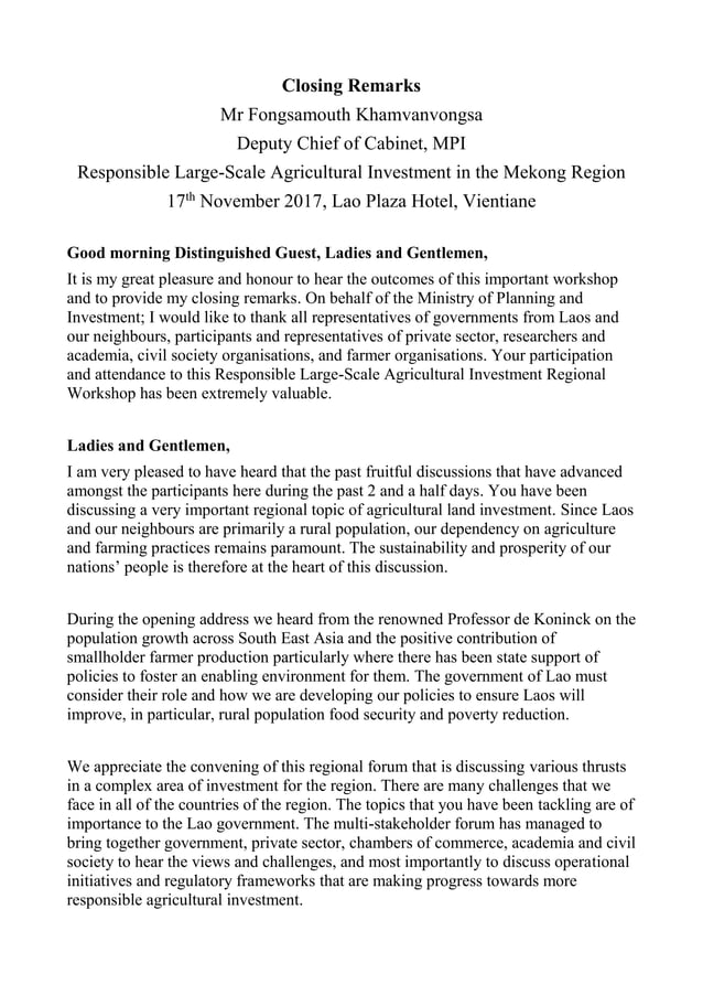 Closing remarks final | PDF