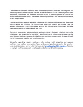 Closing the Gap_ Expanding Inclusive Healthcare for Underserved ...