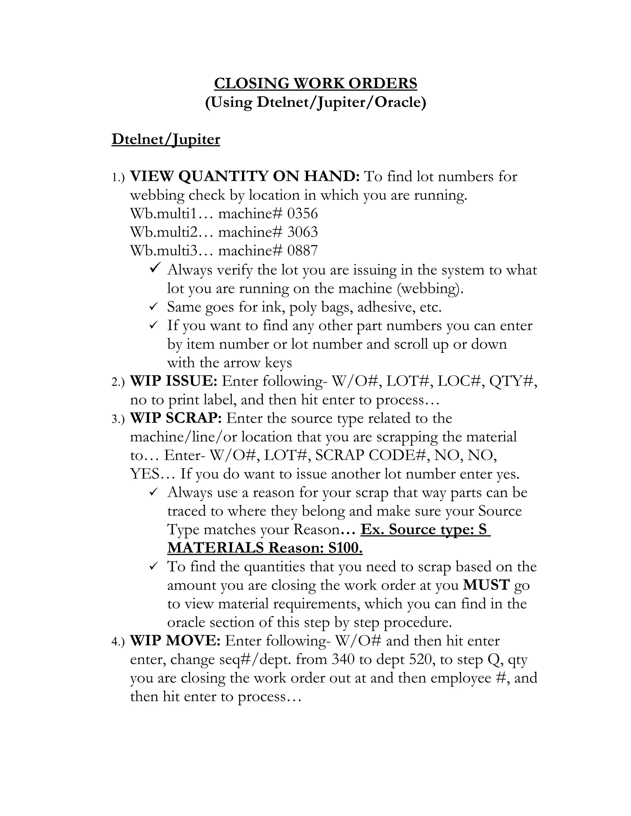 Closing Work Orders | PDF