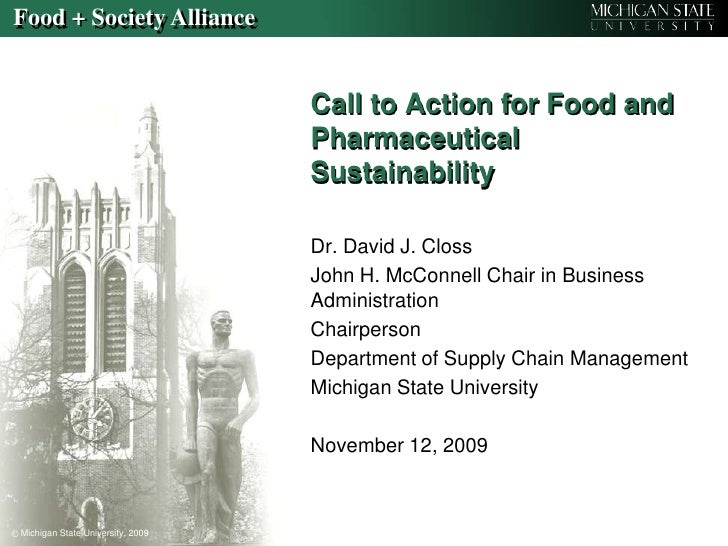 Food Sustainability Call to Action