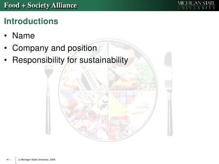 Food Sustainability Call to Action