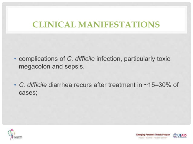 Clostridium difficile | PPTX | Infectious Diseases | Diseases and ...