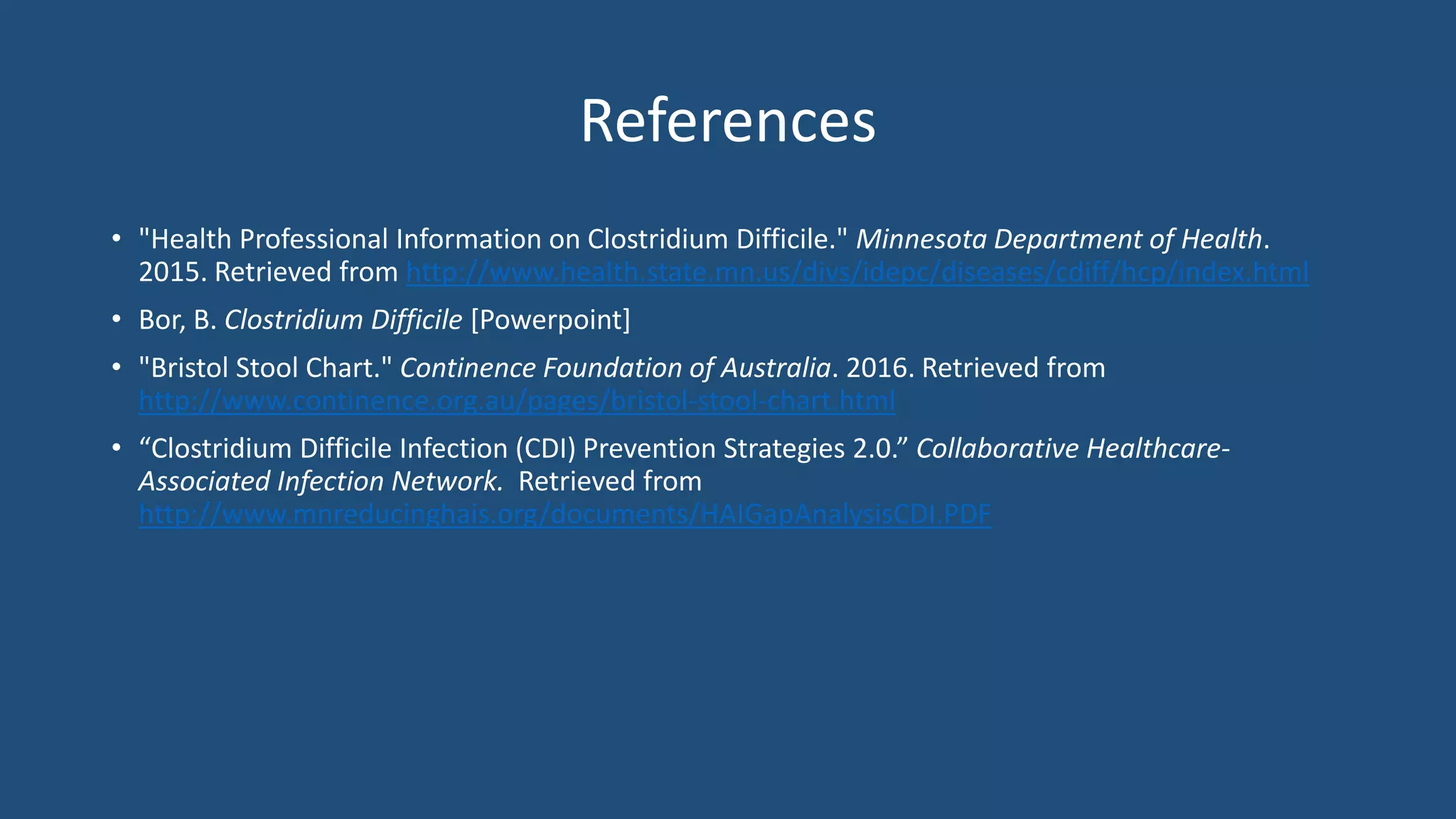 Clostridium difficile powerpoint presentation | PPTX