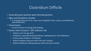 Clostridium difficile powerpoint presentation | PPTX