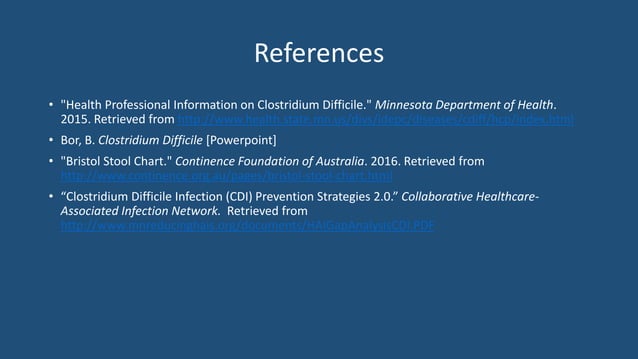 Clostridium difficile powerpoint presentation | PPTX