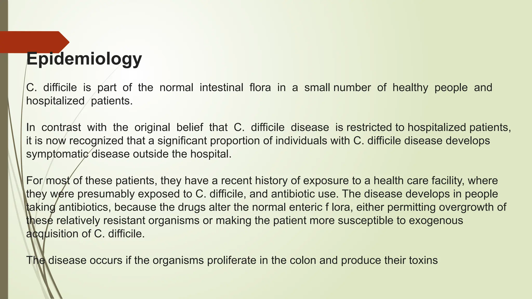 Clostridium difficle microbiology lecture | PPTX