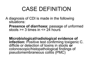 Clostridium difficle infection.ppt...... | PPT