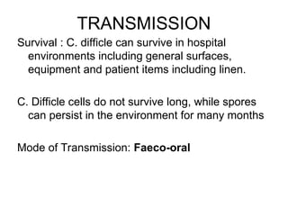 Clostridium difficle infection.ppt...... | PPT