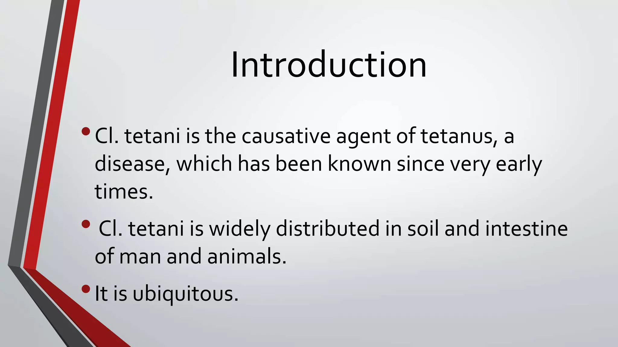 Clostridium tetani (Dental Microbiology) | PPTX