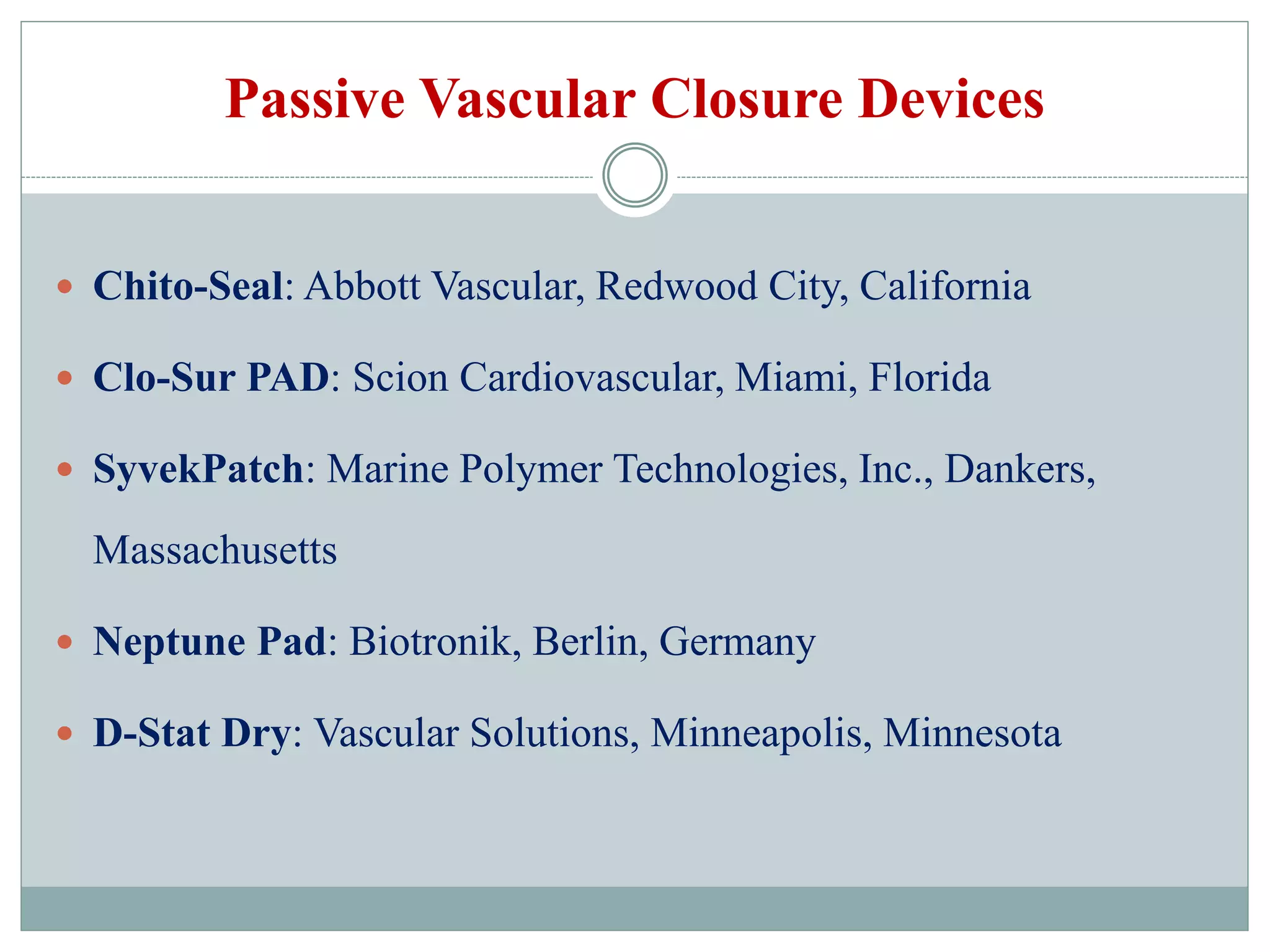 Closure devices | PPTX