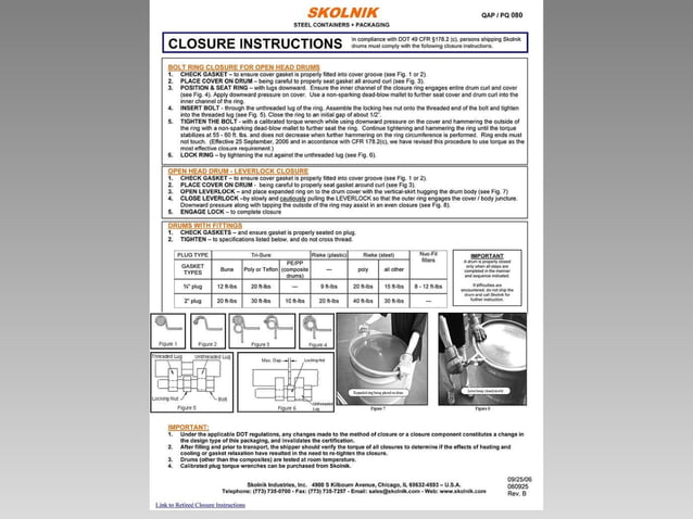 Closure Instructions Labelmaster Sept 2009 | PPT
