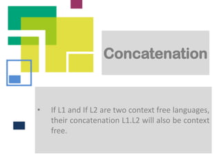 Closure properties of context free grammar | PDF