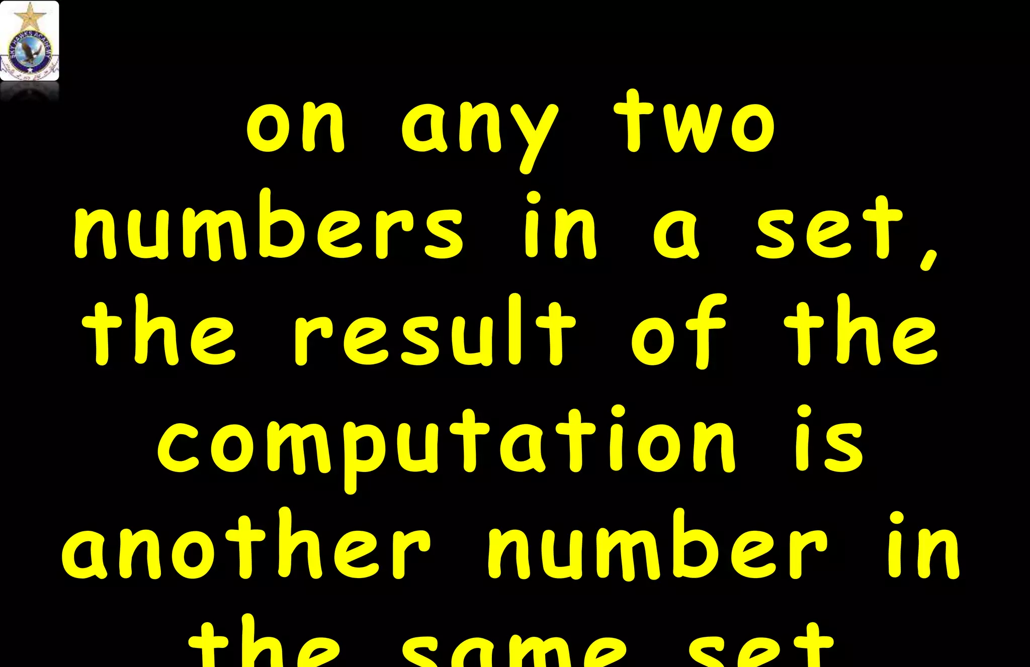 Closure Properties Of Numbers Pptx
