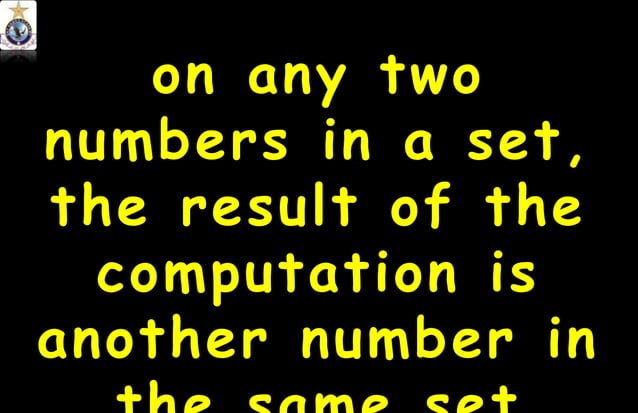 Closure properties of numbers | PPTX