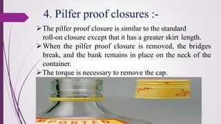 Closures & closure liners. ppt | PDF