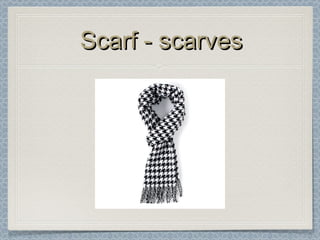 English Vocabulary Presentation: Clothes | PPT