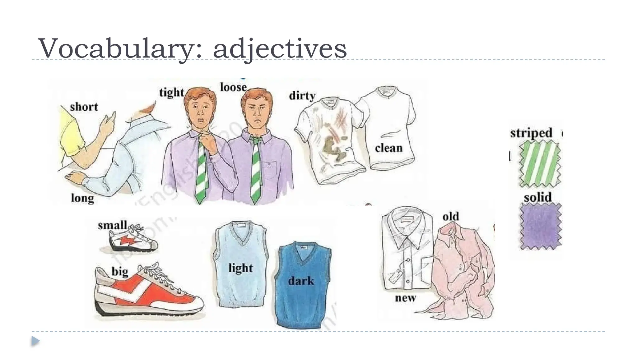 clothes vocabulary unit 3 beginners.pptx