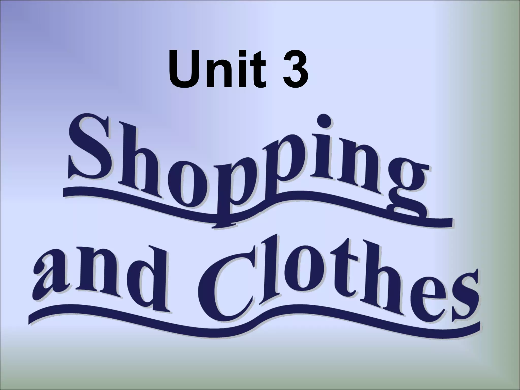 Clothes Vocabulary | PPS