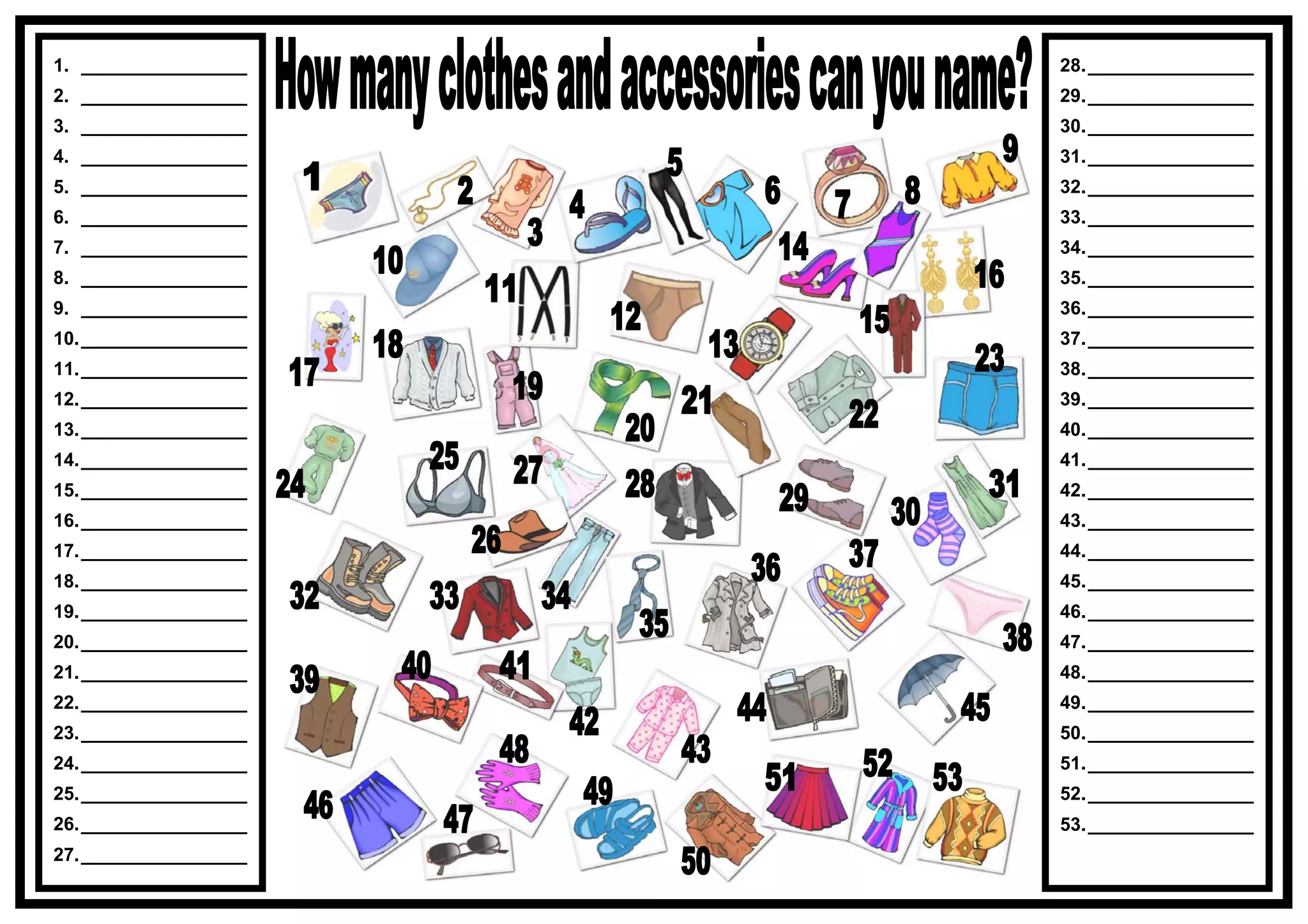 Clothes and accessories naming | PDF