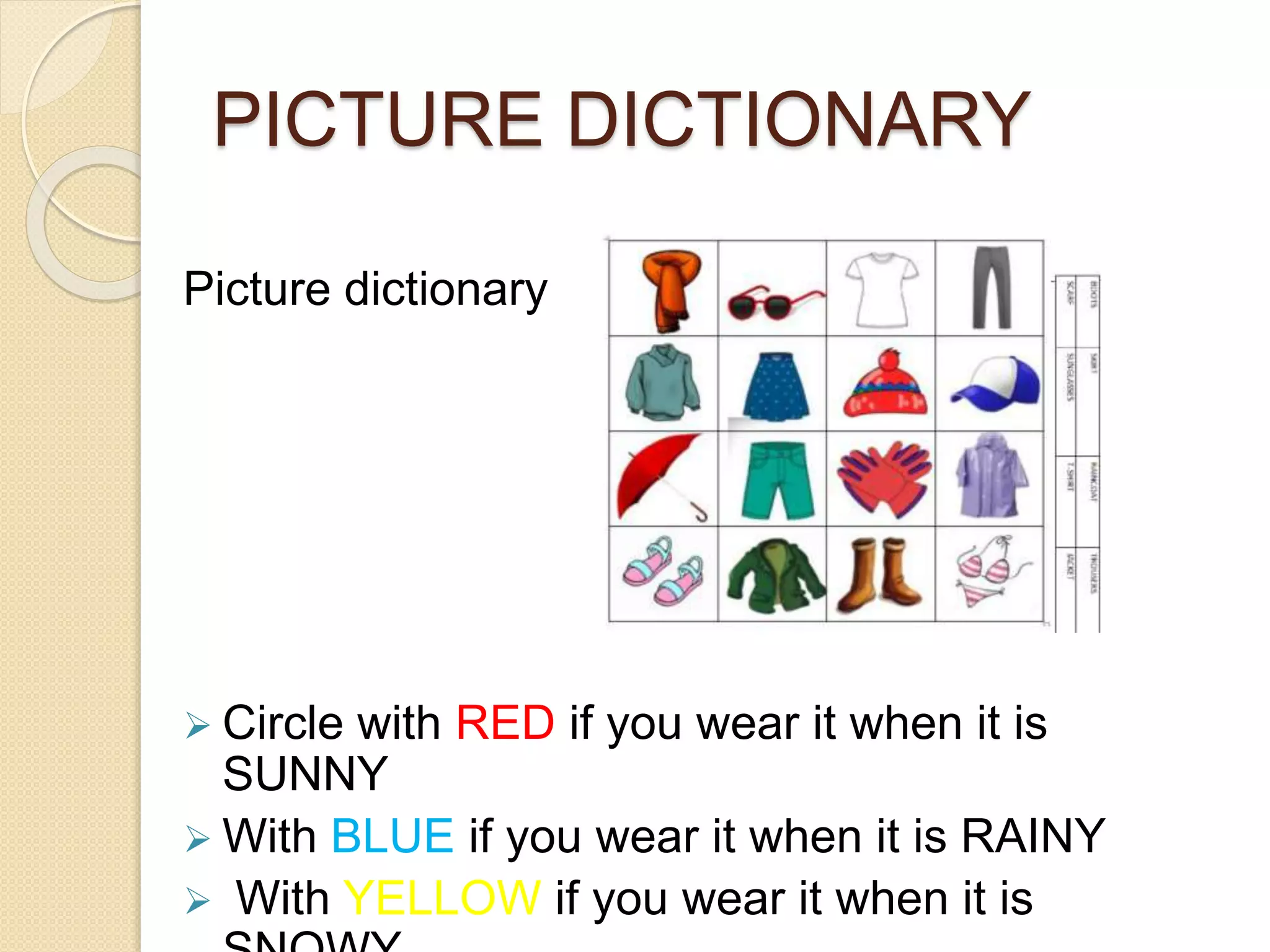 Clothes and weather | PPTX
