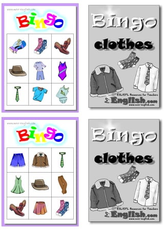 Clothes Bingo Bw | PDF