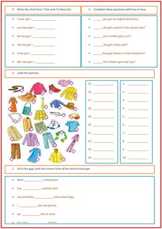 Clothes colours | DOC