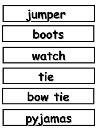 Tom's TEFL: Clothes Flashcards | PPT