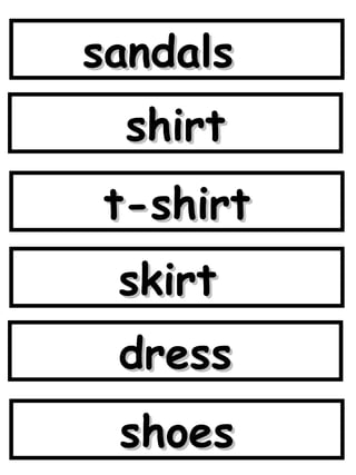 Tom's TEFL: Clothes Flashcards | PPT