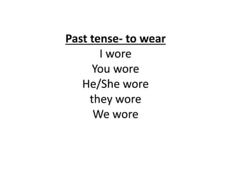 Clothes in the Past - 6th grade | PPTX