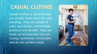 Clothes to wear in different activities | PPTX