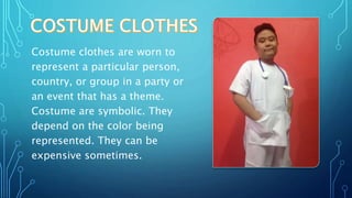 Clothes to wear in different activities | PPTX
