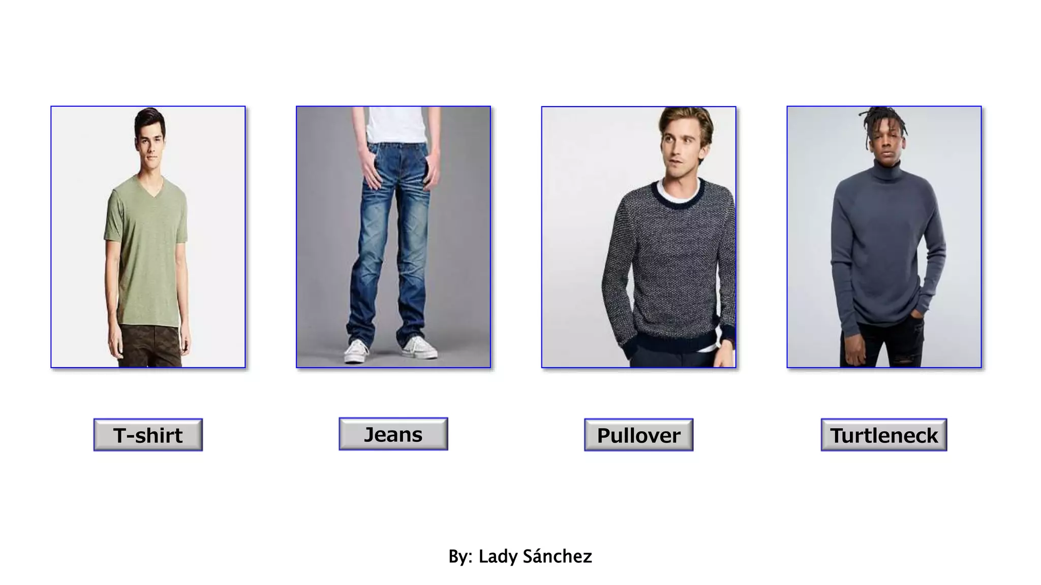 MEN'S CLOTHES VOCABULARY | PPTX