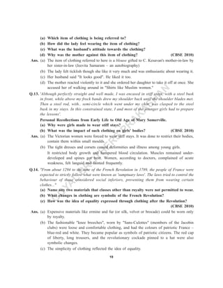 Clothinga social history of class 9 | PDF