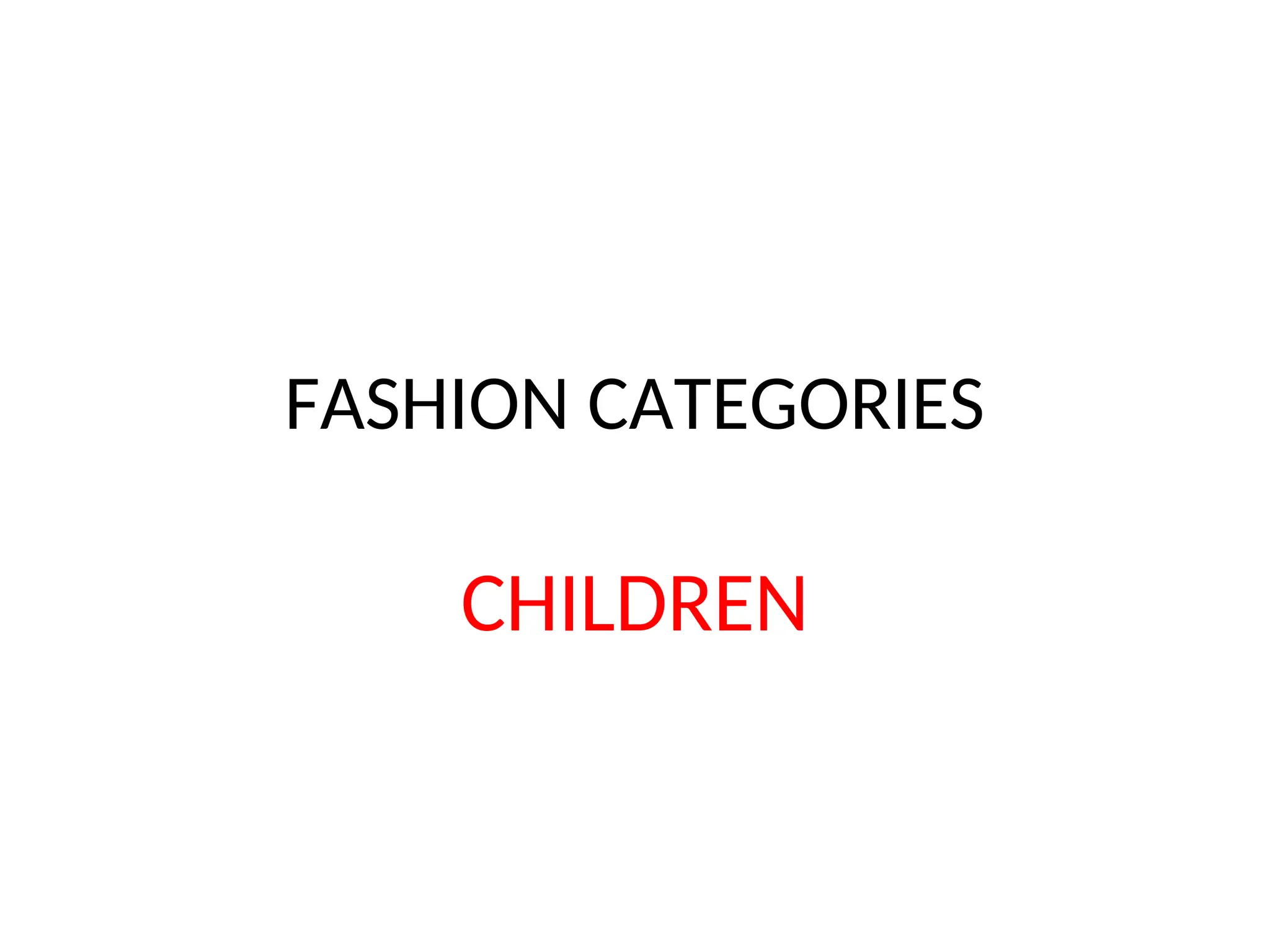 CLOTHING CATEGORIES of women and children.ppt