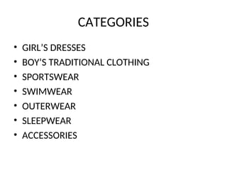 CLOTHING CATEGORIES of women and children.ppt